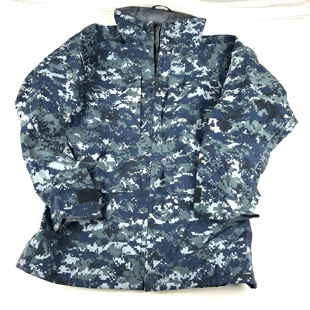 Us Navy Working Parka Ptfe Nylon Jacket Blue Digital … - Gem
